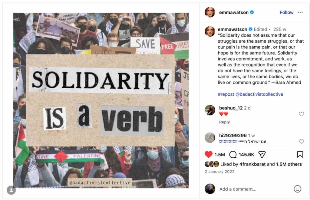 Emma Watson support for Palestine: Israel advocates increasingly ...